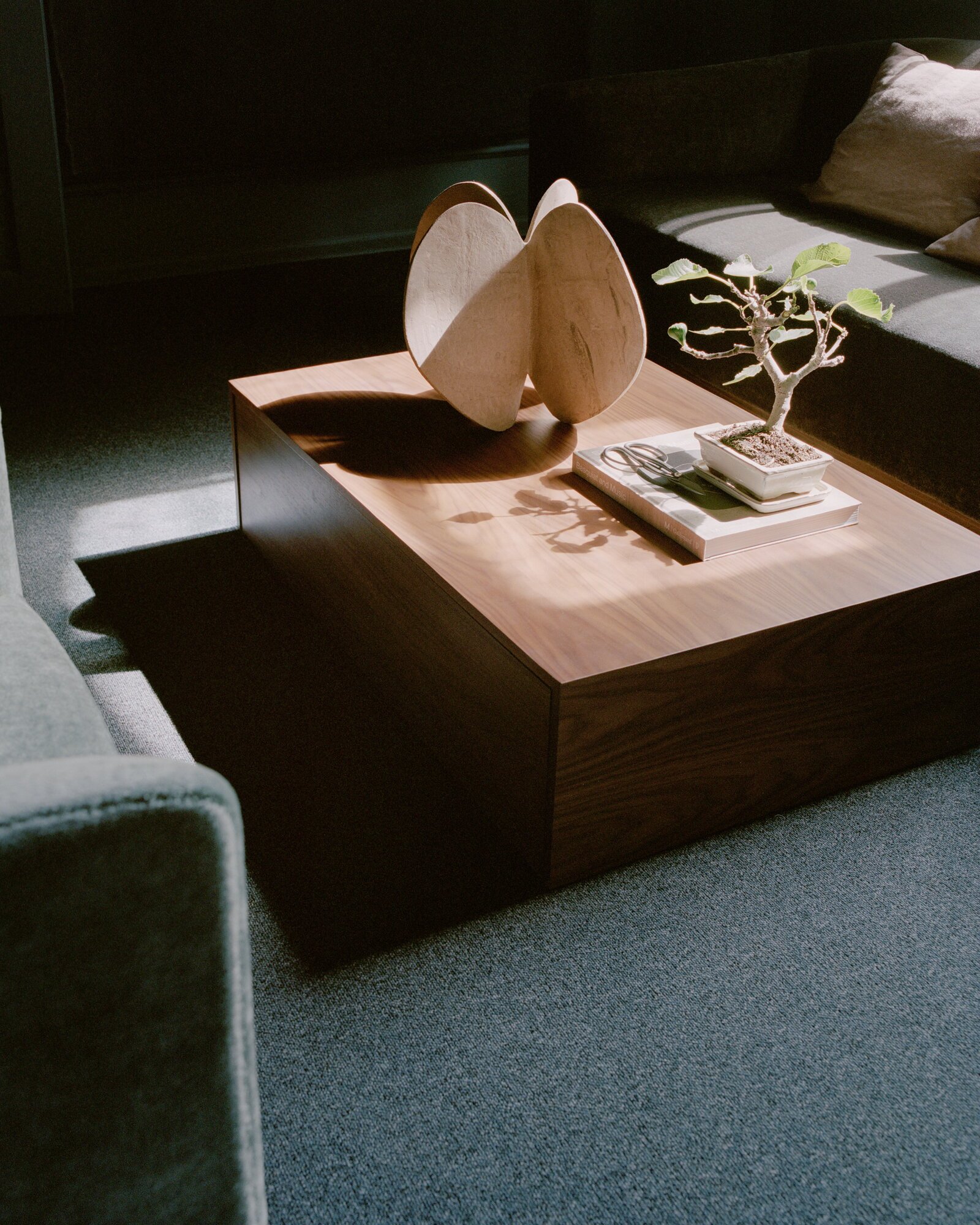 New Works Mass High coffee table with drawer, walnut | Finnish Design Shop