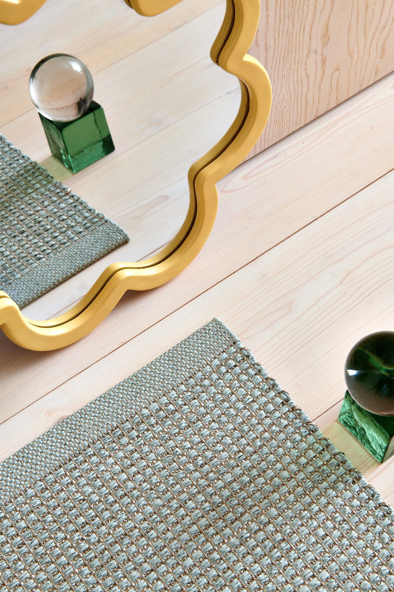 Pappelina Emm matto, 70 x 180 cm, sage - linen metallic | Finnish ...