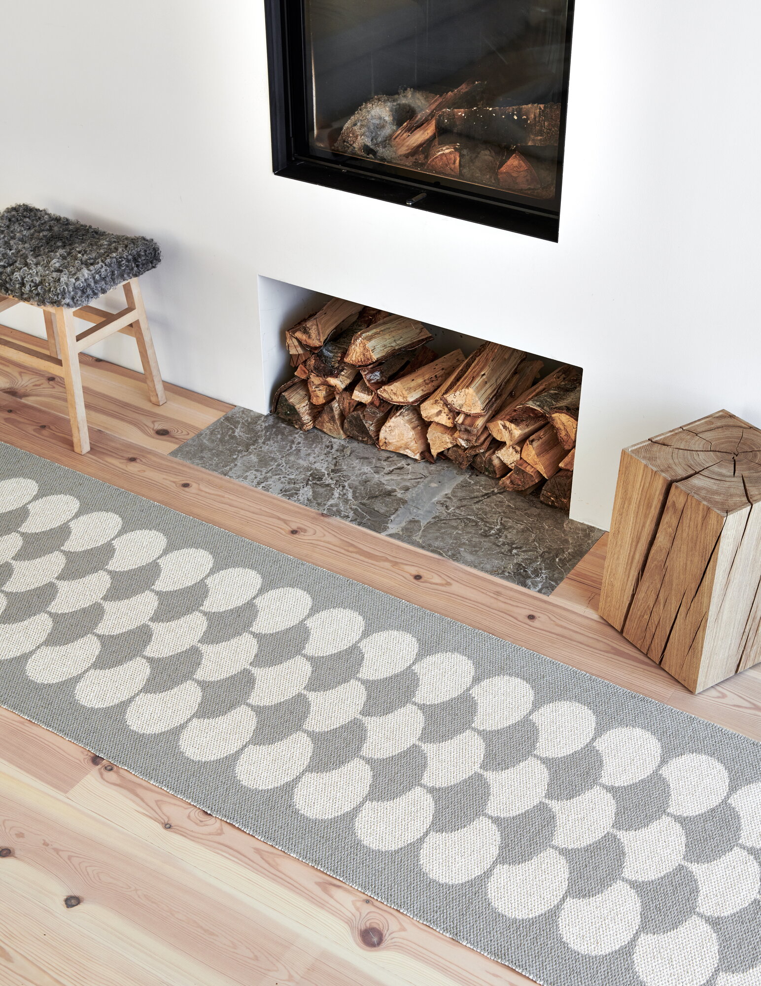 Pappelina Poppy rug, 70 x 150 cm, linen | Finnish Design Shop