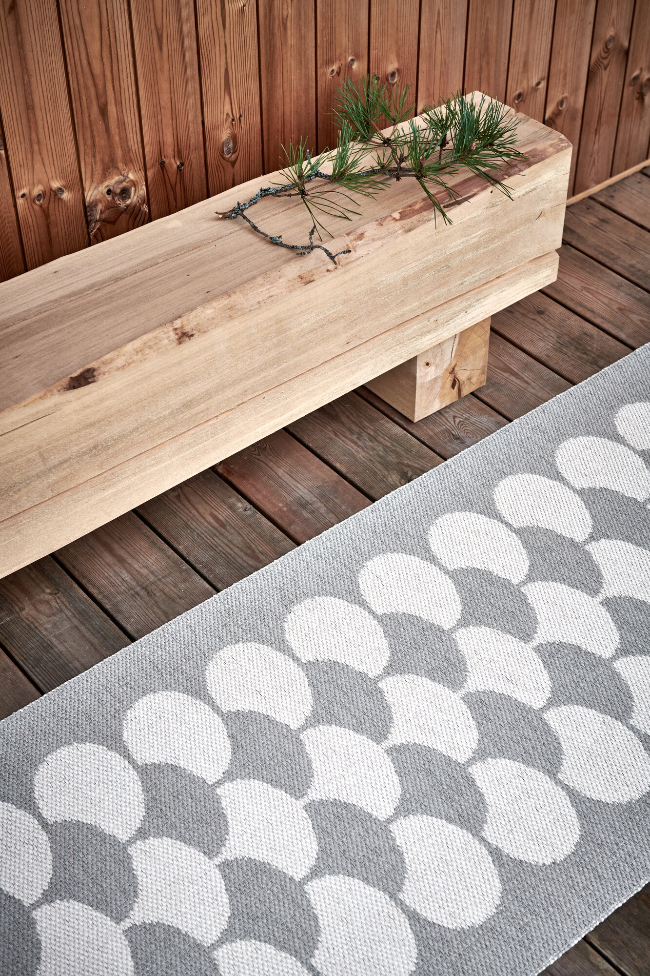Pappelina Poppy rug, 70 x 150 cm, linen | Finnish Design Shop