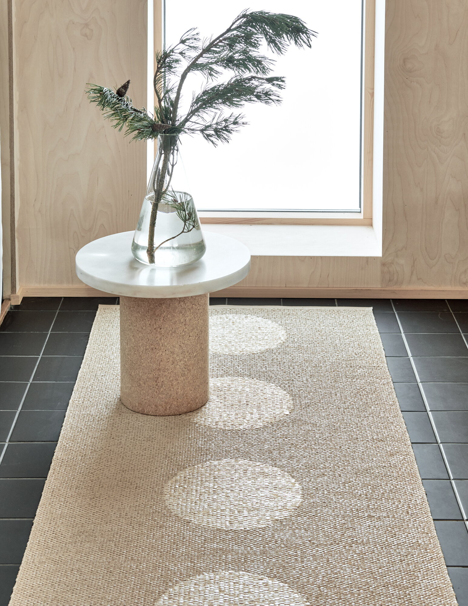 Pappelina Vera 2.0 rug, 70 x 200 cm, linen - stone metallic | Finnish ...