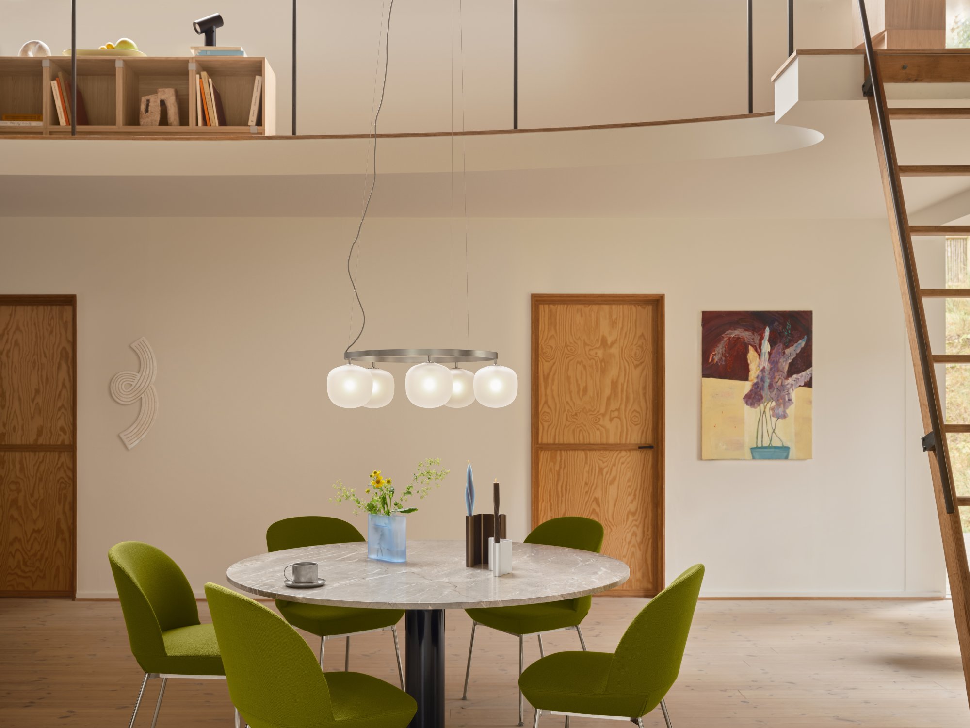Muuto Rime chandelier, aluminium grey | Finnish Design Shop UK