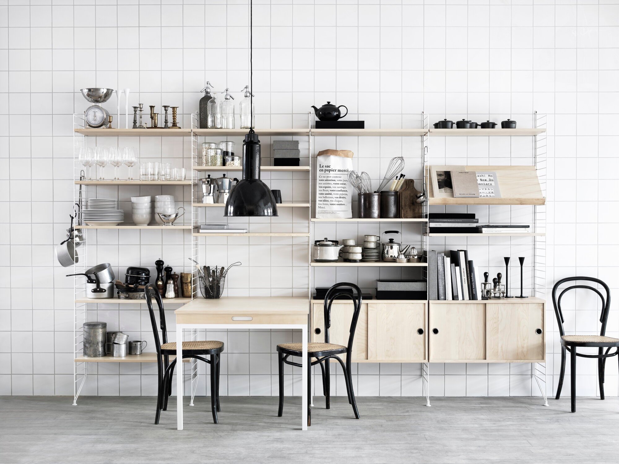 String Furniture String floor panels 200 x 30 cm, 2-pack, white ...