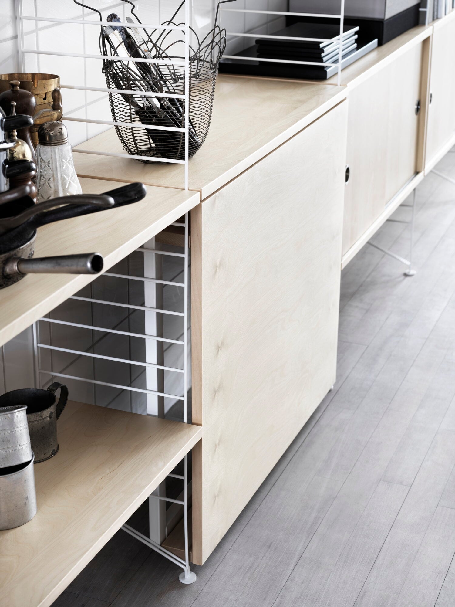 String Furniture String floor panels 200 x 30 cm, 2-pack, white ...