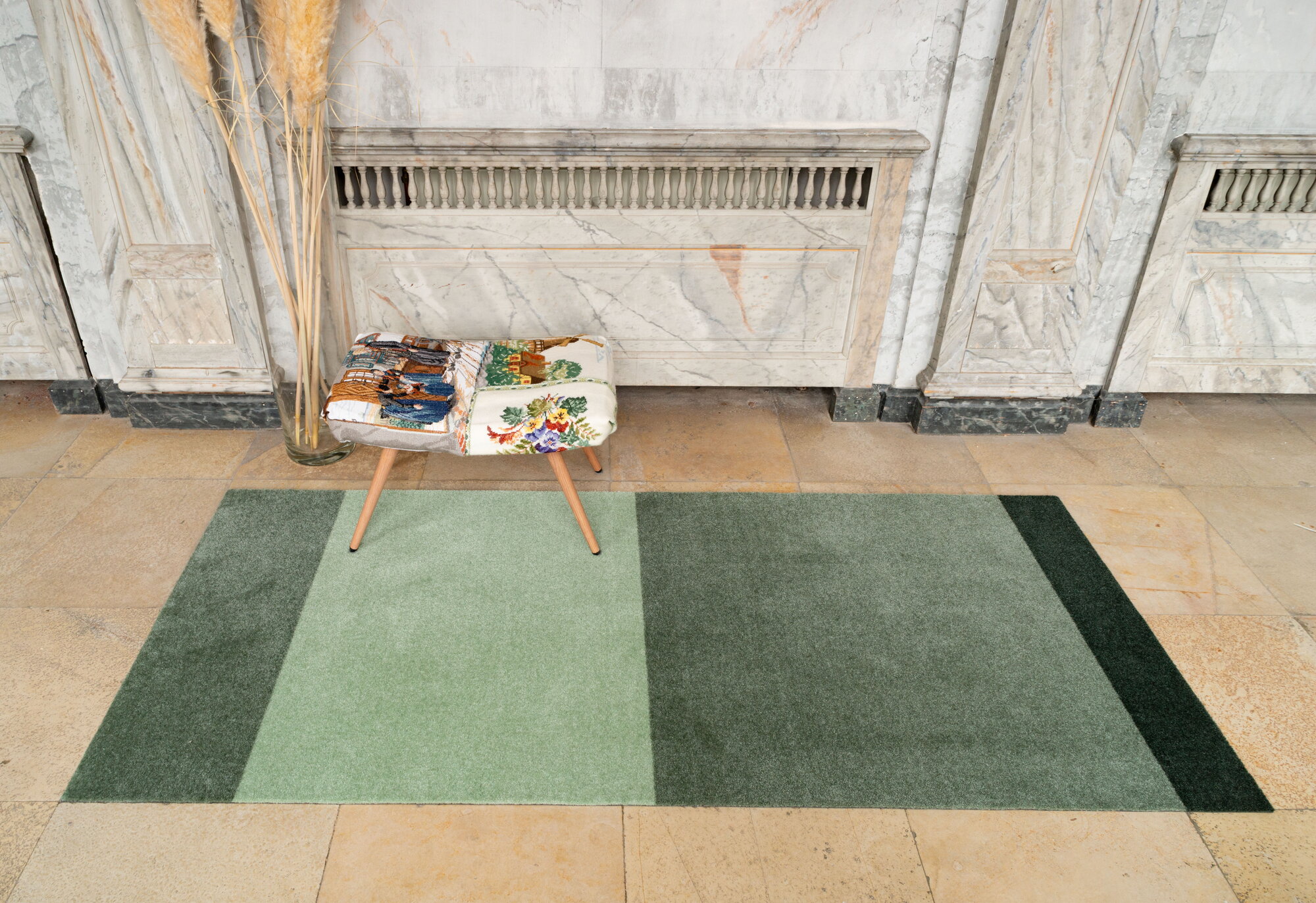 Tica Copenhagen Stripes Horizontal Teppich, 90 x 200 cm, Grün | Finnish ...