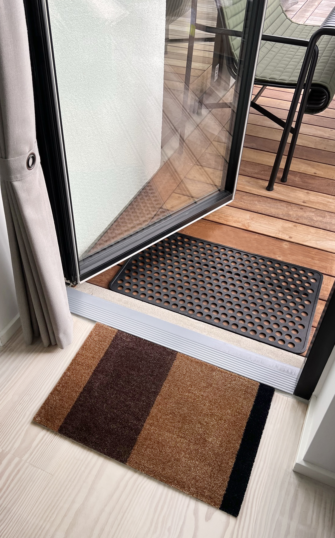 Tica Copenhagen Stripes horizontal rug, 40 x 60 cm, cognac - d.brown ...