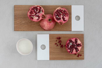 Pala cutting board, medium, white - oak | Finnish Design Shop