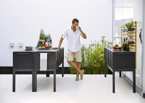 Cane-line Drop outdoor kitchen module with sink | Finnish Design Shop
