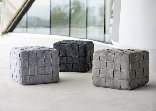 Cane-line Cube footstool, dark grey | Finnish Design Shop