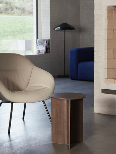 HAY Slit Wood table, 35 cm, high, lacquered walnut | Finnish Design Shop