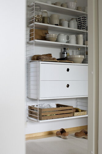 String Furniture String chest with 2 drawers, 78 x 30 cm, white ...