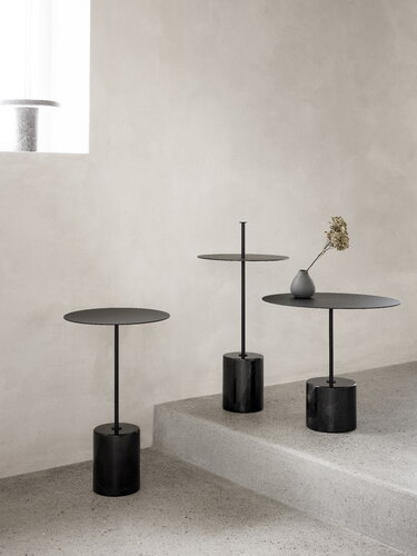 Wendelbo Calibre side table, low, black - Nero Marquina marble ...
