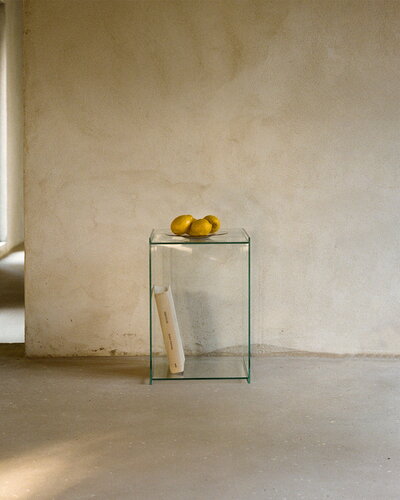 Frama Rivet Box table, clear glass | Finnish Design Shop