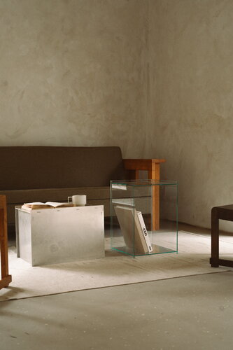 Frama Rivet Box table, clear glass | Finnish Design Shop