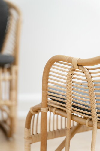 Sika-Design Swing Loungesessel, Naturrattan - Dunkelgrau | Finnish ...