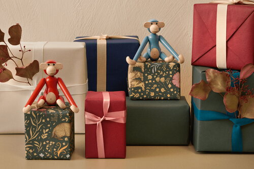 Kay Bojesen Denmark Wooden monkey, mini, vintage blue | Finnish Design Shop