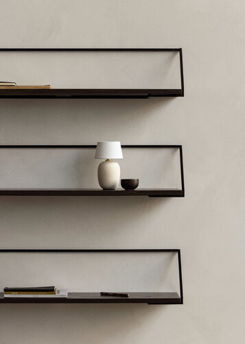 Audo Copenhagen Rail shelf, dark stained oak - black | Finnish Design Shop