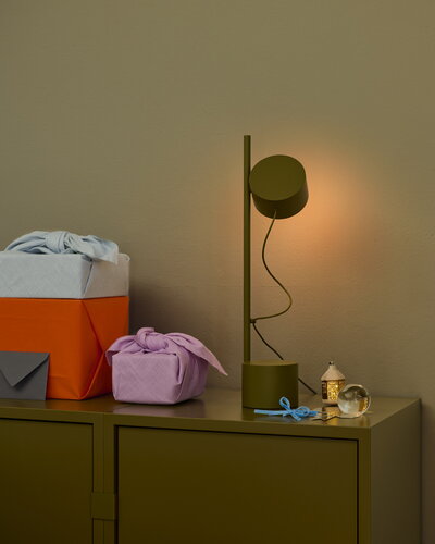 Muuto Post table lamp, brown green | Finnish Design Shop