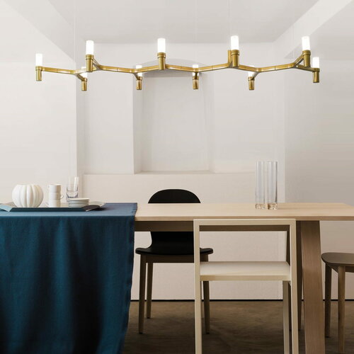 Nemo Lighting Crown Plana Linea Pendelleuchte, Mattgold | Finnish ...