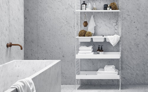 String Furniture String floor panels 200 x 30 cm, 2-pack, white ...