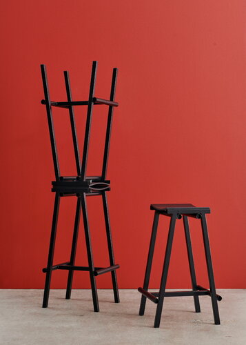 HAY Taburete 8 bar stool, low, 65 cm, black - black oak | Finnish ...