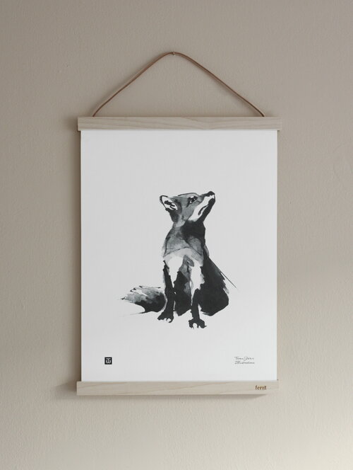 Teemu Järvi Illustrations Fox poster, 30 x 40 cm | Finnish Design Shop