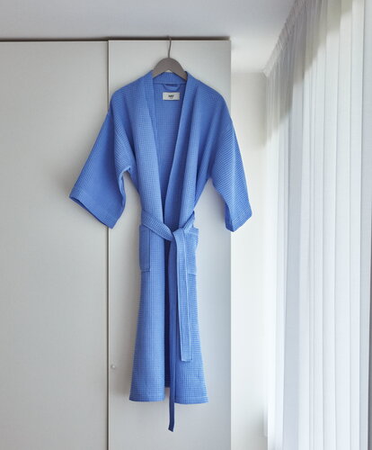 HAY Waffle bathrobe, one size, sky blue | Finnish Design Shop