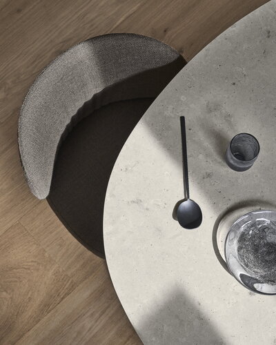 Wendelbo Ovata dining table, black oak - Jura grey limestone | Finnish ...