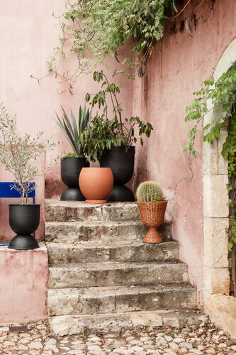 Ferm Living Agnes plant stand, 45 cm, rattan | Finnish Design Shop