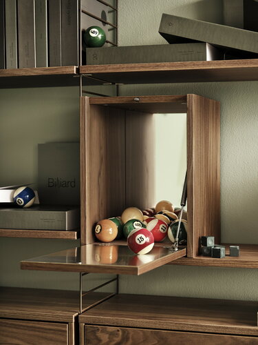 String Furniture String tiny cabinet, 28 x 30 x 38 cm, walnut | Finnish ...