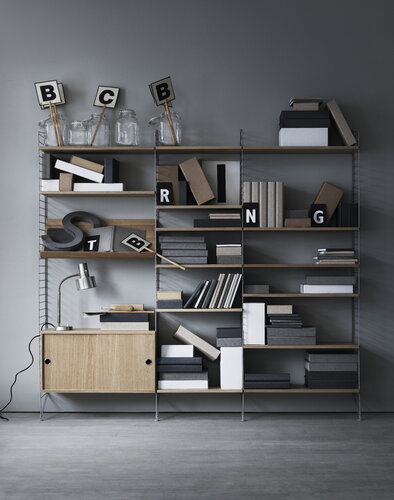 String Furniture String cabinet, 78 x 30 cm, oak | Finnish Design Shop