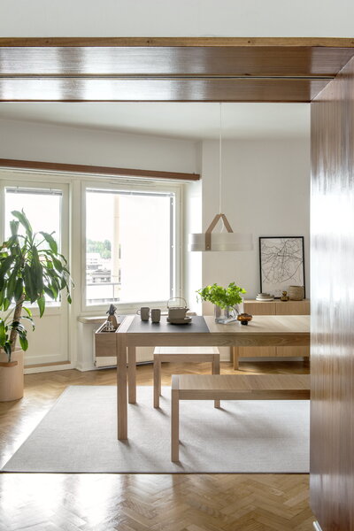 Jat-ko 195 table, oak - black - white | Finnish Design Shop