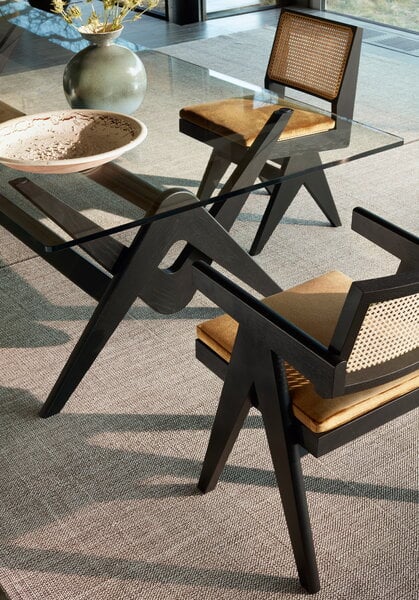 Cassina Capitol Complex chair with arms, black stained oak - Vienna ...