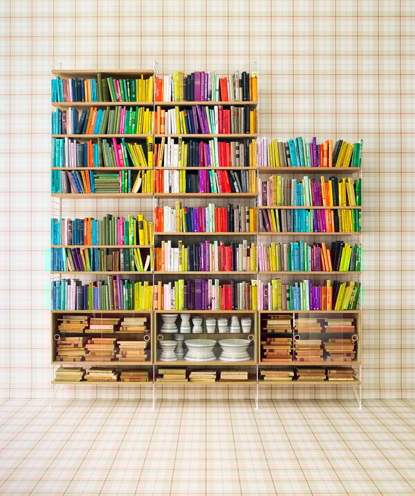 String Furniture String floor panels 200 x 30 cm, 2-pack, white ...