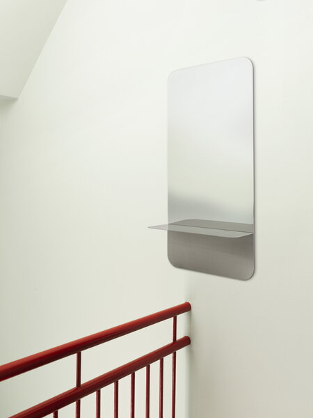 Normann Copenhagen Horizon mirror, vertical, stainless steel | Finnish ...