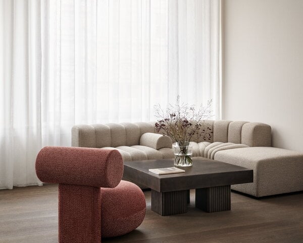NORR11 Gear Square coffee table, 100 x 100 cm, earth | Finnish Design ...
