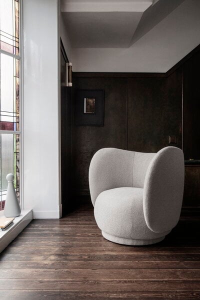 Ferm Living Rico lounge chair, off-white Bouclé | Finnish Design Shop UK