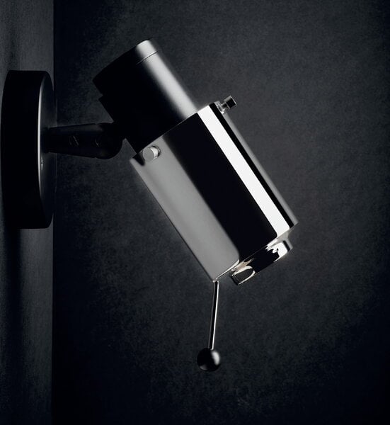 DCWéditions Biny Spot wall lamp with stick and switch, black - nickel ...