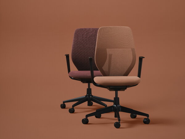 Vitra ACX Mesh task chair, deep black - terracotta | Finnish Design Shop