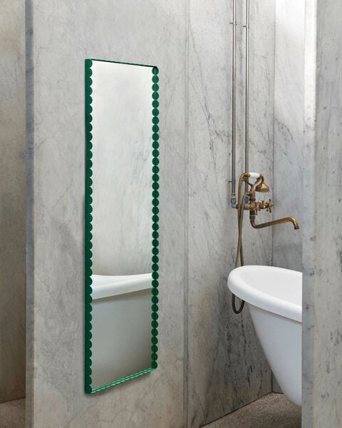 HAY Arcs Mirror rectangle, medium, green | Finnish Design Shop