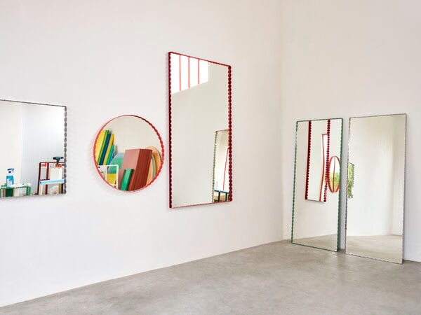 HAY Specchio rettangolare Arcs, grande, bordeaux | Finnish Design Shop