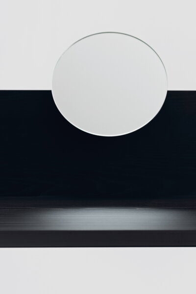 Ariake Sagyo magnet mirror, black | Finnish Design Shop