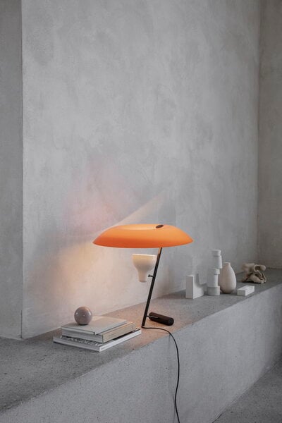 Astep Model 548 table lamp, dark burnished brass - orange | Finnish ...
