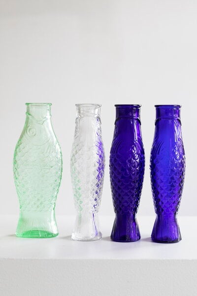 Serax Fish & Fish bottle, cobalt blue | Finnish Design Shop