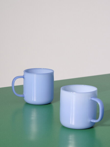 HAY Glass mug, 2 pcs, jade light blue | Finnish Design Shop