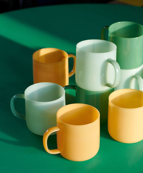 HAY Glass mug, 2 pcs, green | Finnish Design Shop