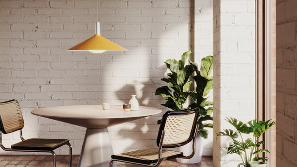 Tala Bower pendant light C600, with Oval II bulb, yellow | Finnish ...