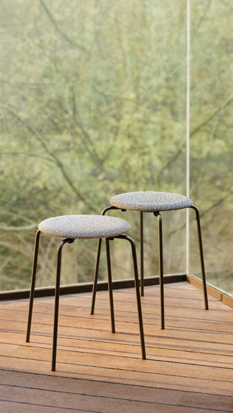 Fritz Hansen Dot stool, grey - beige - white - graphite | Finnish ...