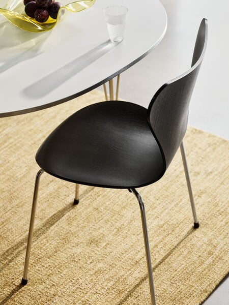 Fritz Hansen Series 7 3107 chair, chrome - black | Finnish Design Shop UK