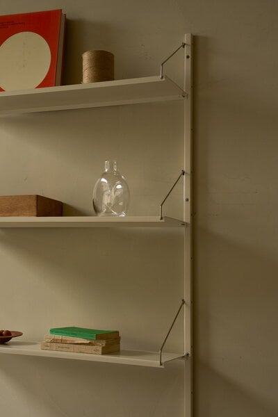 Frama Shelf Library H1852 wall shelf with desk, warm white | Finnish ...